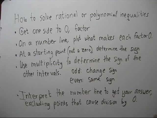 Solving Polynomial and Rational Inequalities