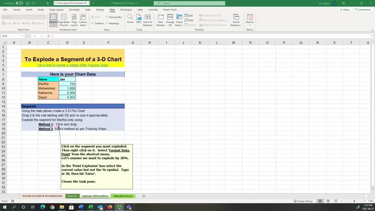 Explode a Pie Chart Segment