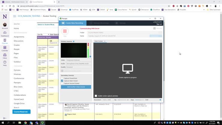Adding reserve items to modules