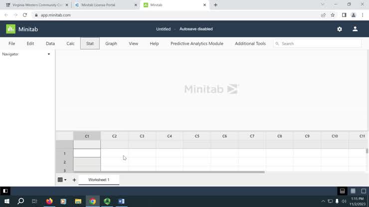 Two-Sample Mean Test in Minitab