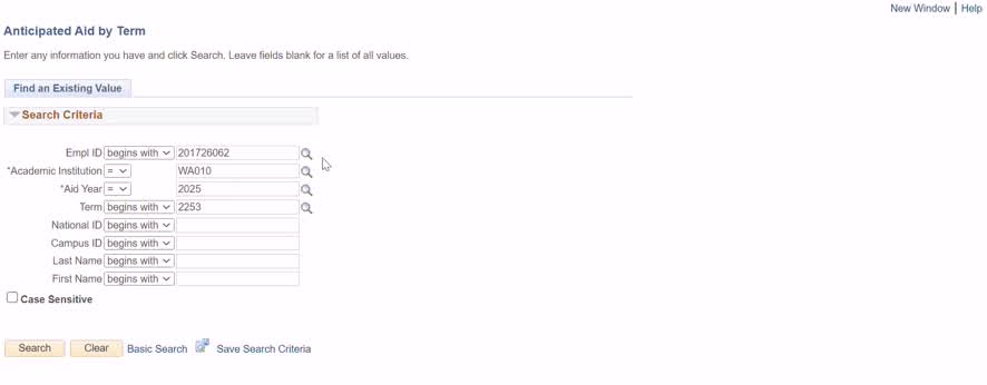 Viewing Anticipated Aid by Term - No Audio