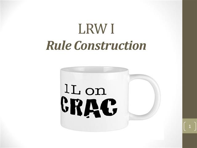Rule Construction