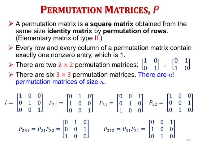 Partial Pivoting (PLU Decomposition)
