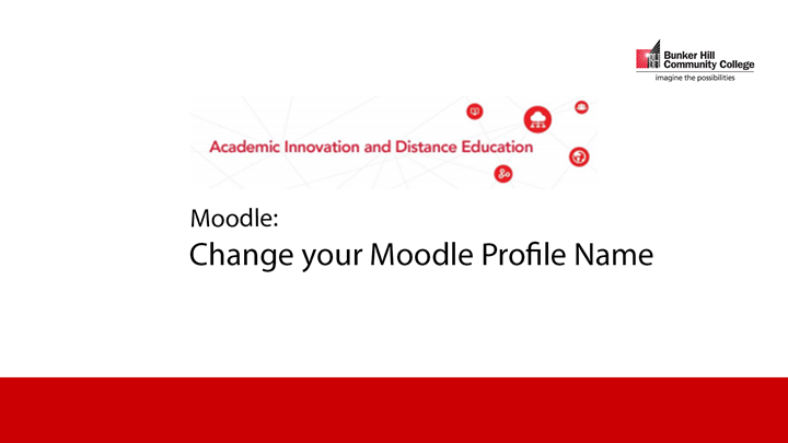 Change your Moodle Profile Name