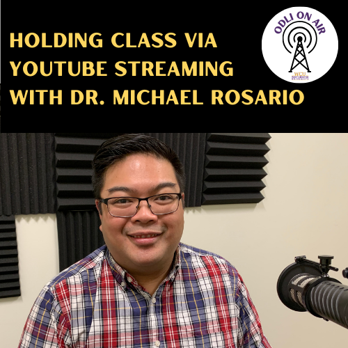 Holding Class Via YouTube Streaming with Dr. Michael Rosario