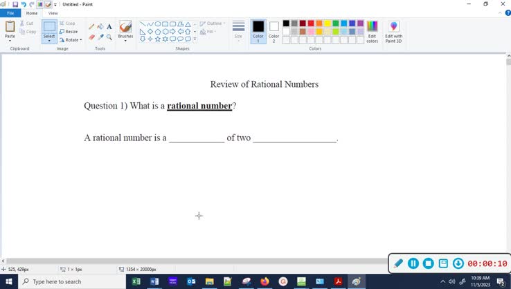 Review of Rational Numbers