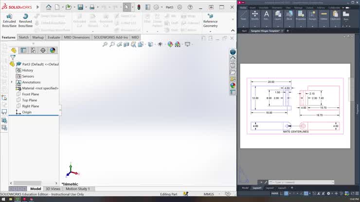 SolidWorks - Hinges Part 1 - Pin