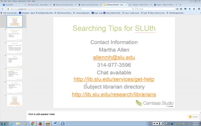 Education SLUth Search Plus Tips