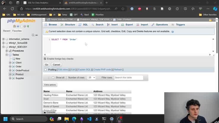 Table Joins - Backticks
