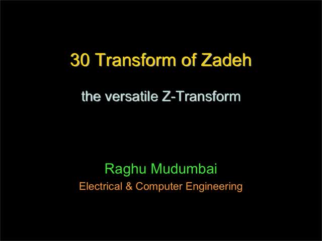 30 Transform of Zadeh