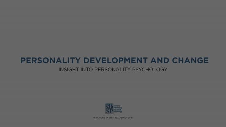 Personality development and change