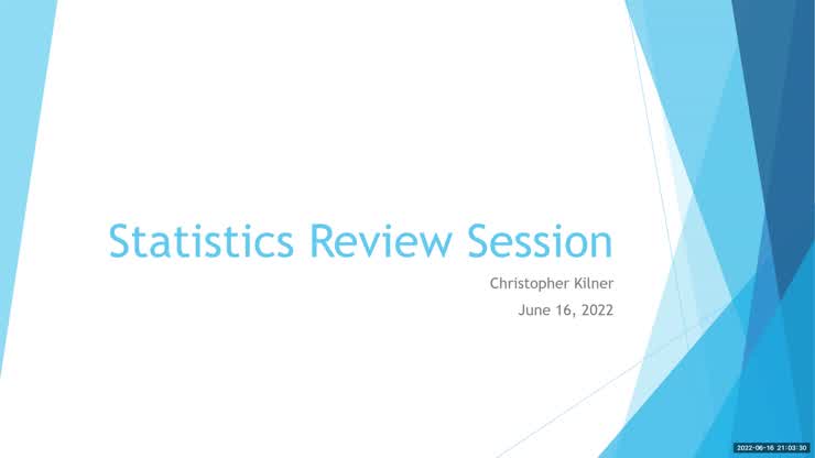 Statistics Review Session and Q&A Part 1