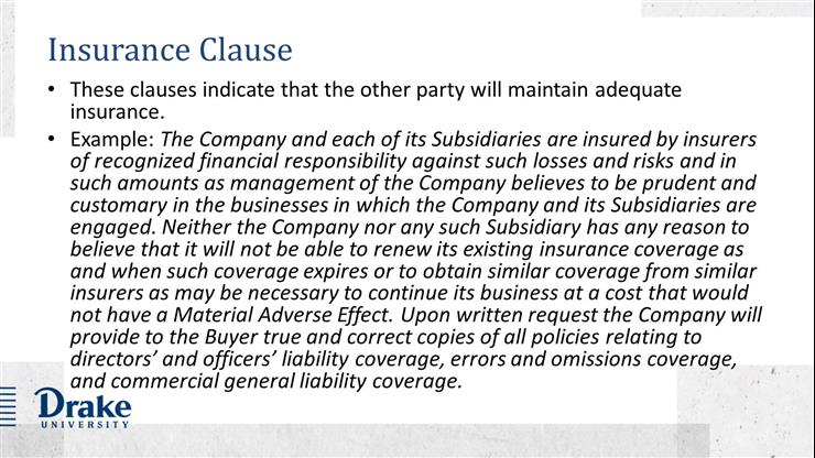 Common Contract Clauses Part 2