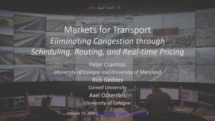 Rick Geddes, Cornell University - Friday, October 19, 2018