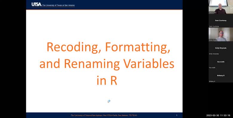 L9. Recoding, Formatting, and Renaming Variables in R (Part 1)