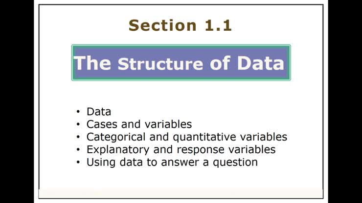 Section 1.1: The Structure of Data
