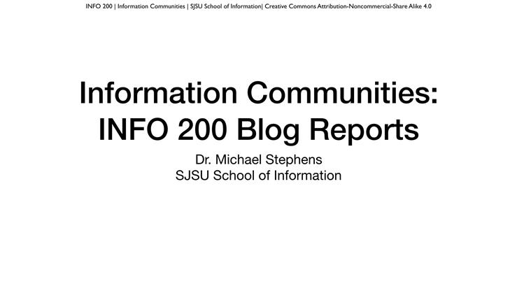INFO 200: Intro to Blogging