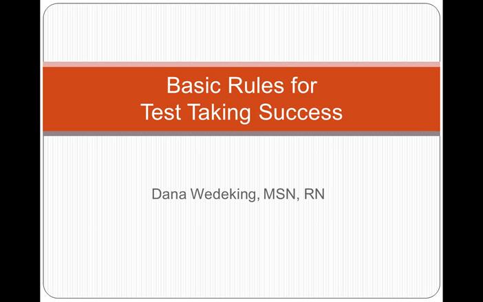 Basic Rules for Test Taking Success