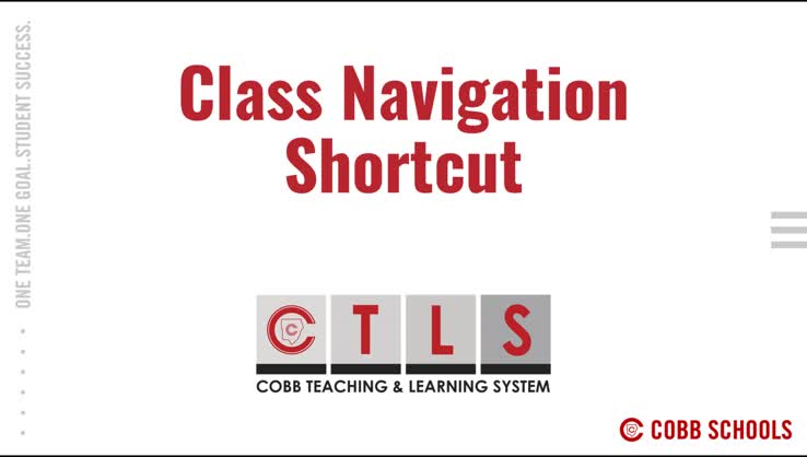 CTLS Learn Student - Class Navigation Shortcut
