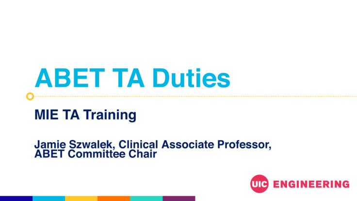 ABET MIE TA Training video