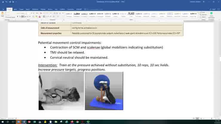 Cervical Muscle Tests and Interv_CRANIOCERVICAL FLEXION