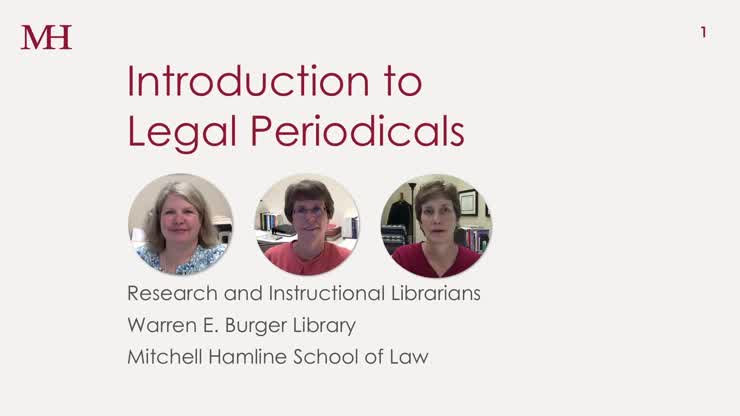Introduction To Legal Periodicals