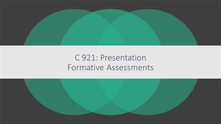 C921 Formative Assessments