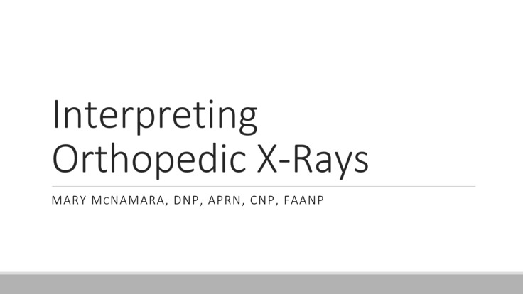 OPTIONAL: Orthopedic X-ray interpretation