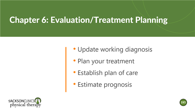 Chapter 6 - Evaluation/Treatment Planning