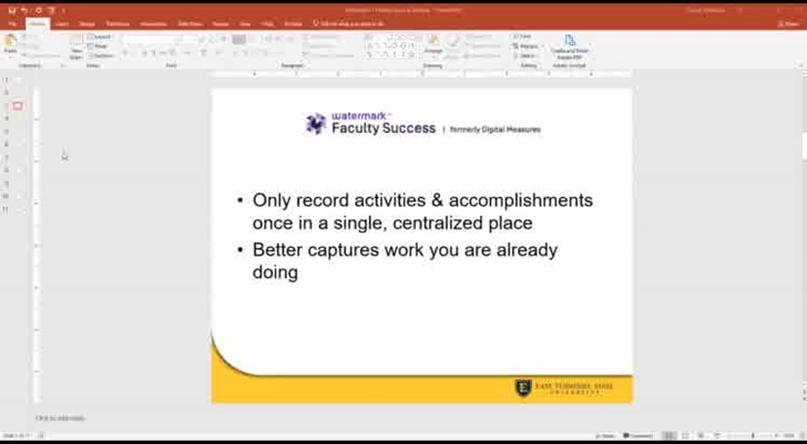 Watermark Faculty Success (formerly Digital Measures)