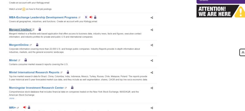 Using Mergent Intellect to Find Industry Information