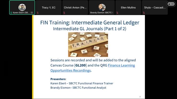 10.03.2024 FIN Training: Intermediate GL Journals