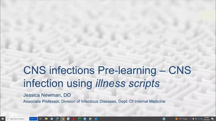 CNS pre-learning - Illness scripts