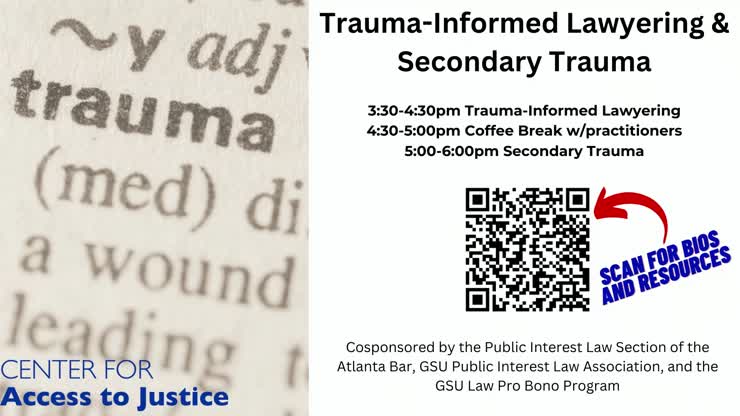 Law Week - Trauma-Informed Lawyering & Secondary Trauma - 3/29/2023