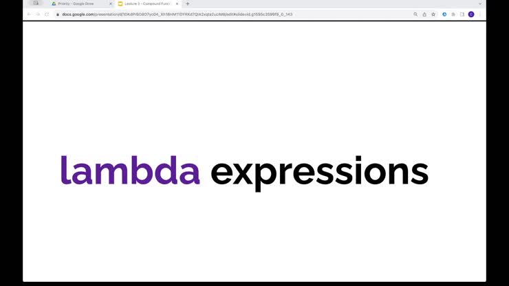 Lecture 3.4 - Lambda Expressions