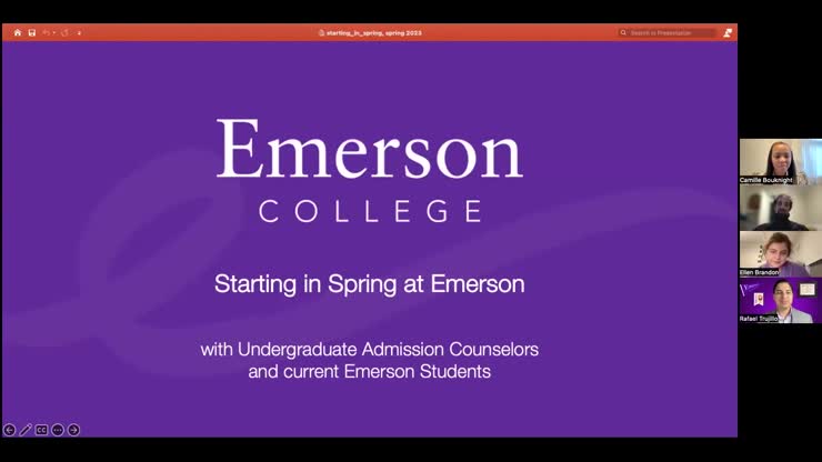 Starting in Spring at Emerson