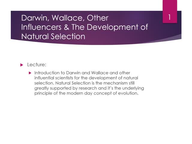 Introducing Darwin Wallace Influencers Natural Selection