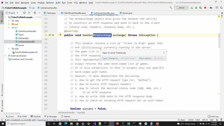 C S 240 - Web APIs - HTTP GET Handler Sample Code