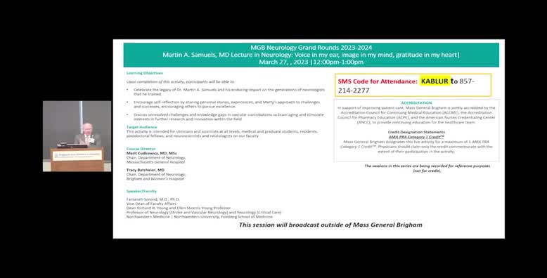 Martin A. Samuels_ MD_ Lecture in Neurology_ Voice in my ear_ image in ...