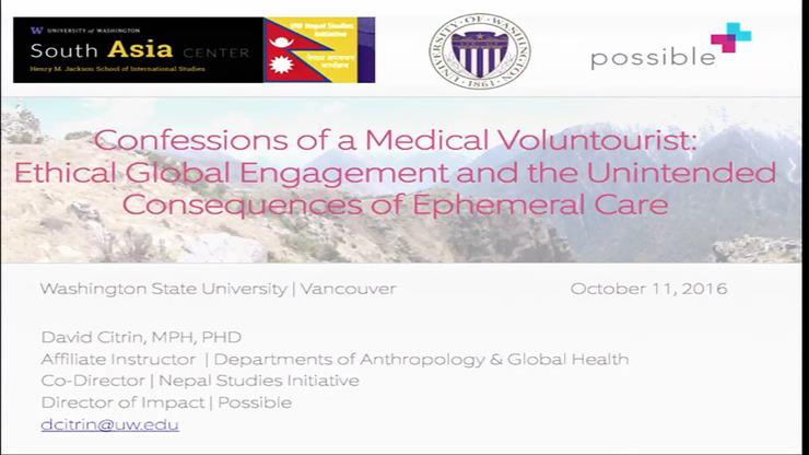 Confessions of a Medical Voluntourist - David Citrin