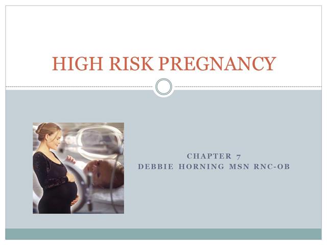 High Risk Pregnancy
