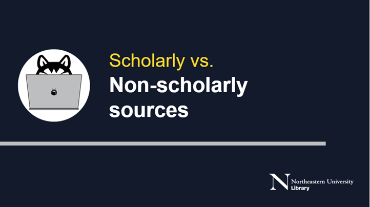 Scholarly vs. non-scholarly sources