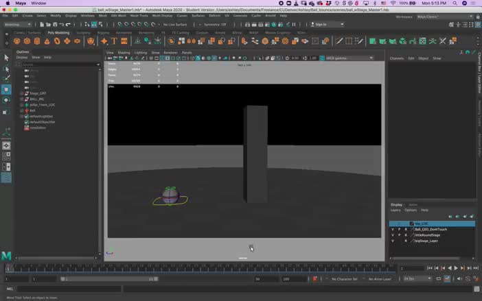 Bouncing Ball Graph Editor Curves