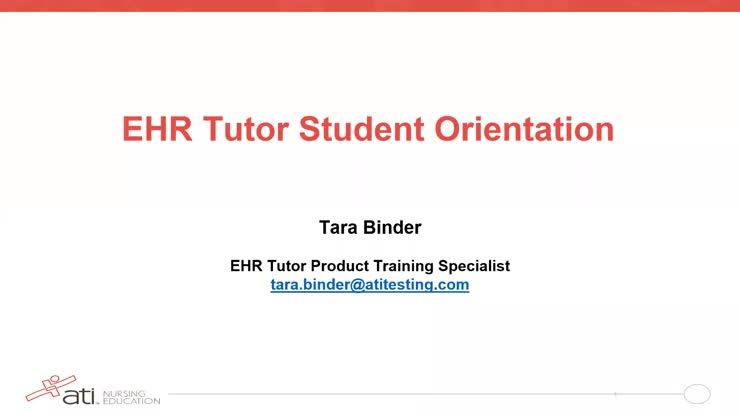 NUR 236O - EHR Tutor Orientation