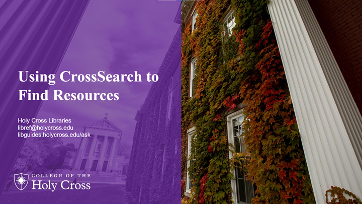 Using CrossSearch to Find Resources