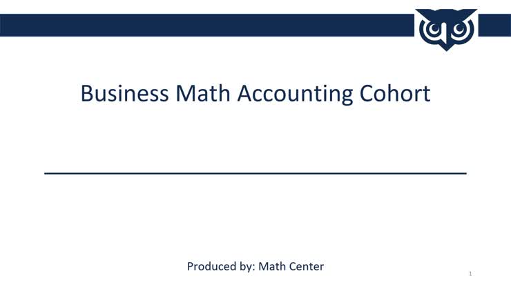 Business Math Accounting Cohort