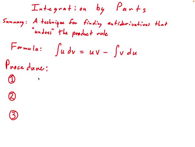Integration by Parts