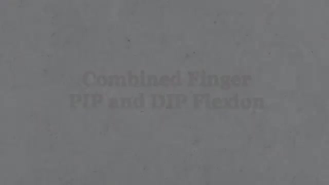 Combined Finger PIP and DIP Flexion