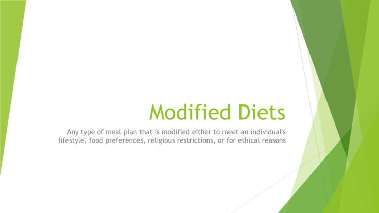 Modified Diets