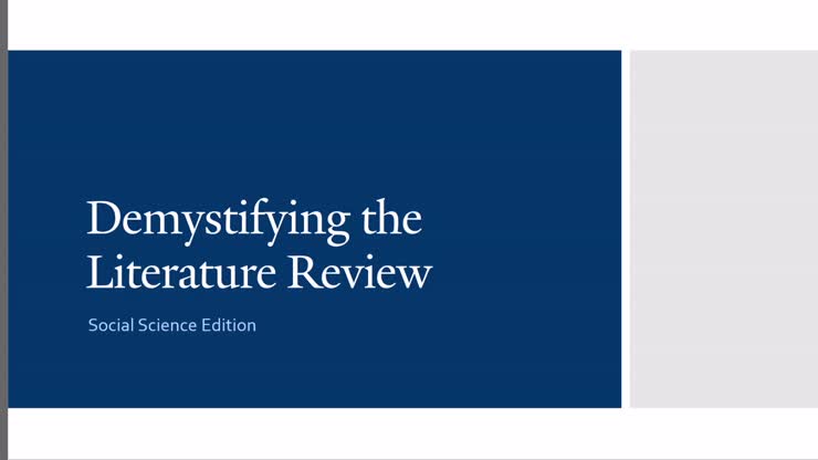 Demystifying the Literature Review: Social Science Edition